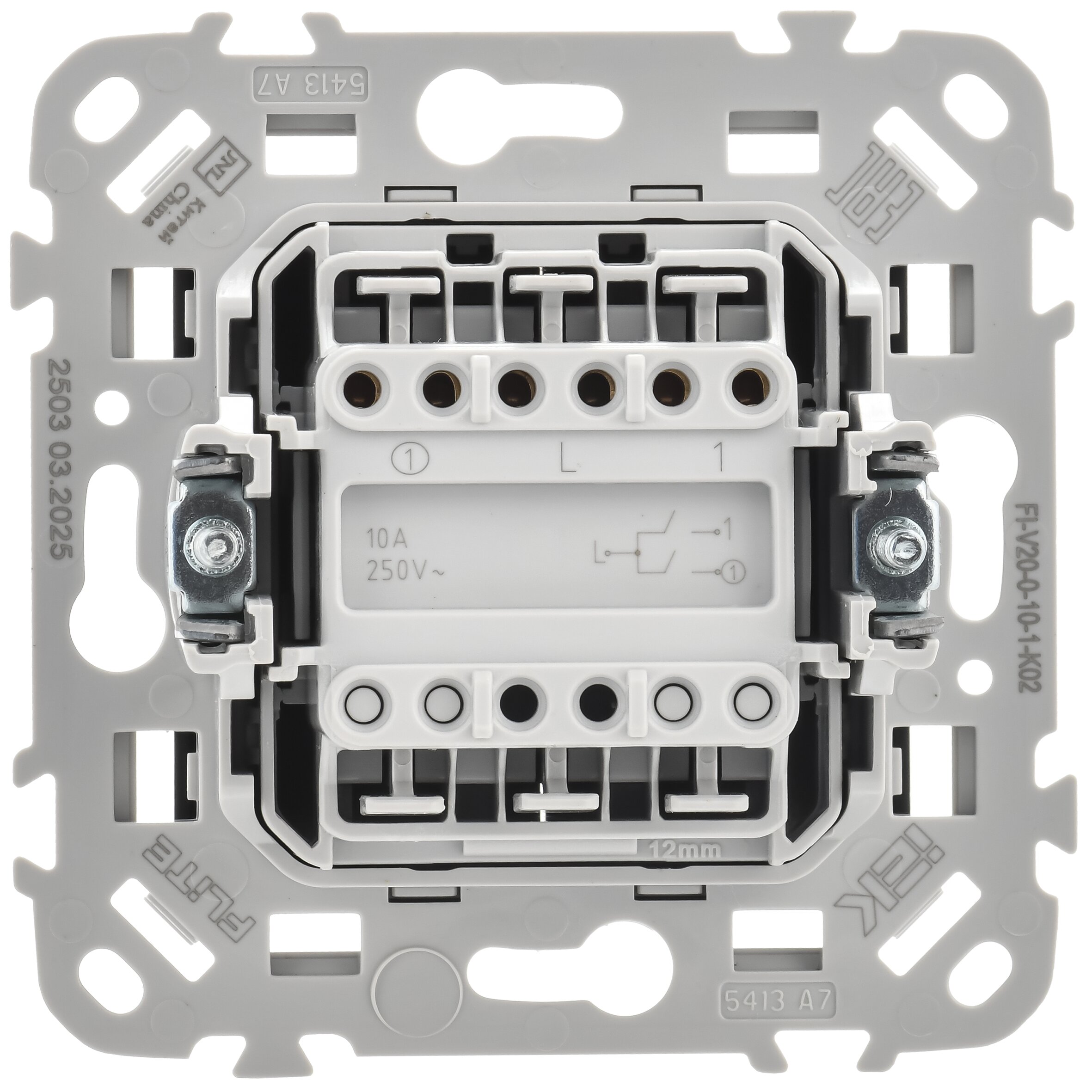 FLITE Выключатель 2-клавишный 10А ВС12-1-0-ФлЧ черный IEK FI-V20-0-10-1 ...